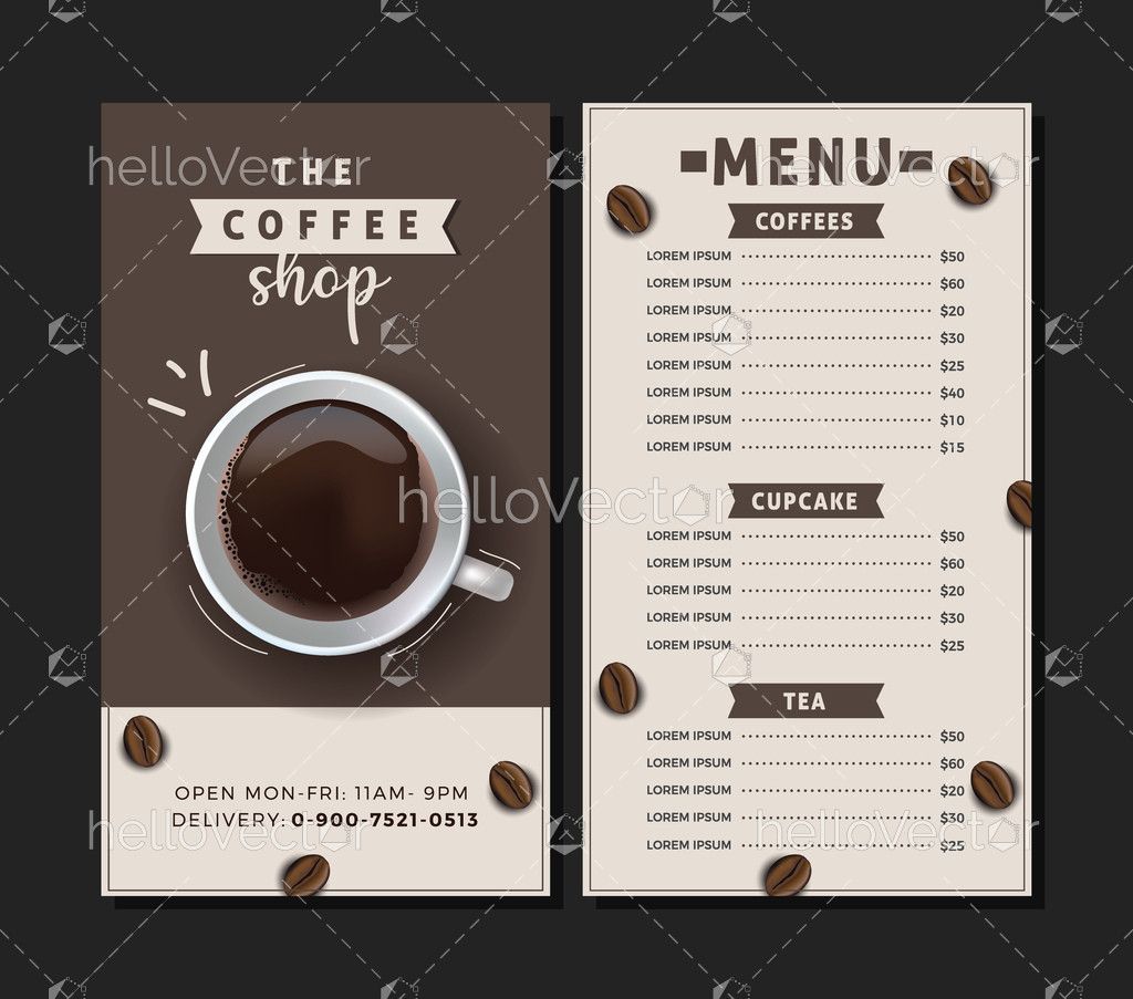 Coffee Shop Menu Card Design Download Graphics Vectors Coffee Shop Menu Card Design Download Graphics Vectors